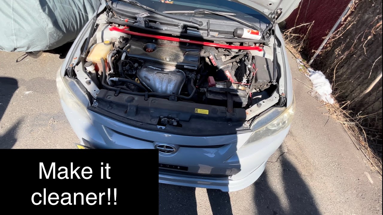 How to clean up your Scion tC engine bay / Part 1 - YouTube