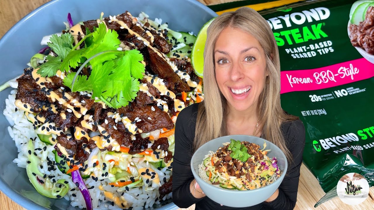 Korean BBQ Steak Bowl Using Beyond Meat Steak - YouTube