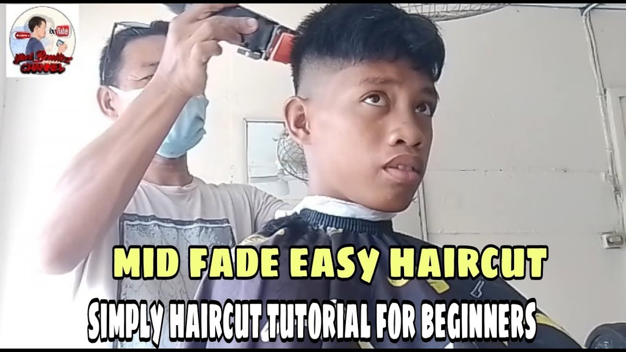mid fade Simply haircut tutorial for beginners mid fade easy haircut ...