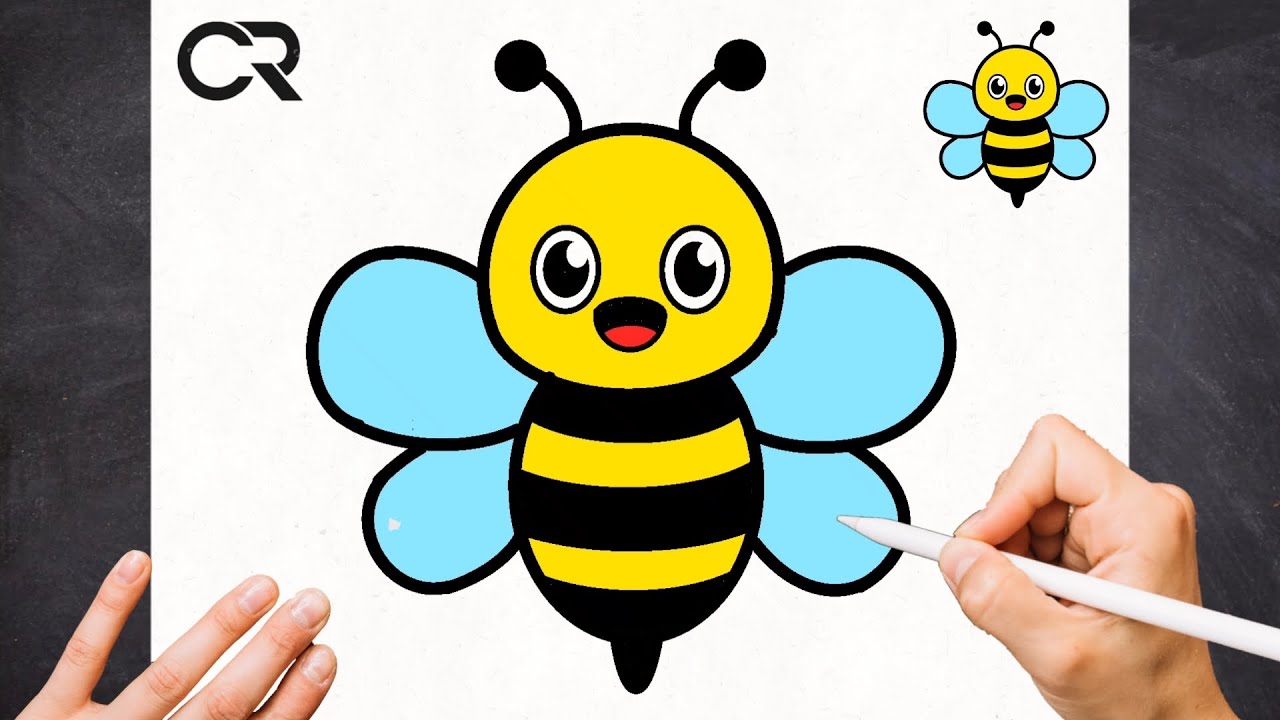 Cara Menggambar LEBAH mudah | How To Draw A BEE Easy - YouTube