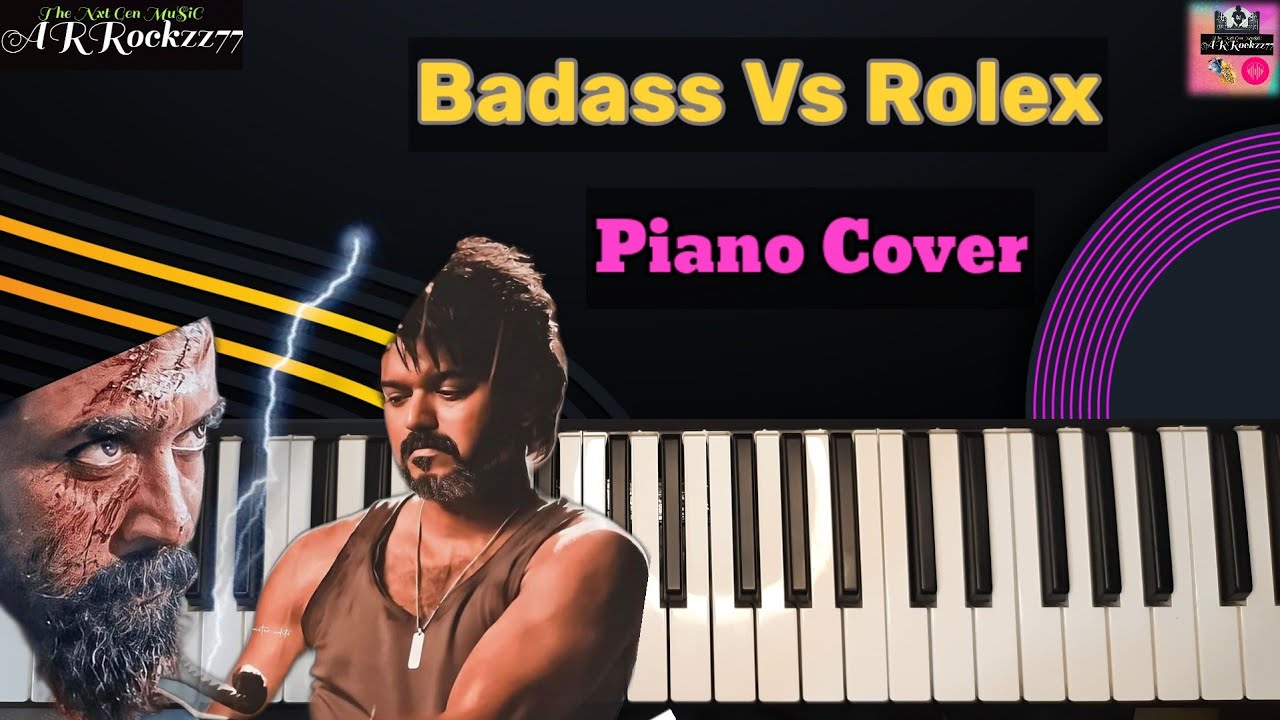 Basdass - Piano Cover with notes || Rolex Vs Leo || LEO || Vijay ...