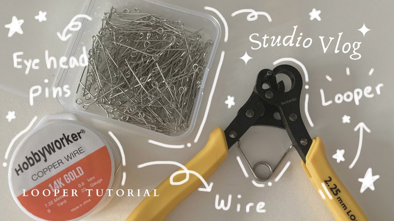 How to use a Beadsmith 1-Step Looper with Wire and Eye Head Pins - YouTube