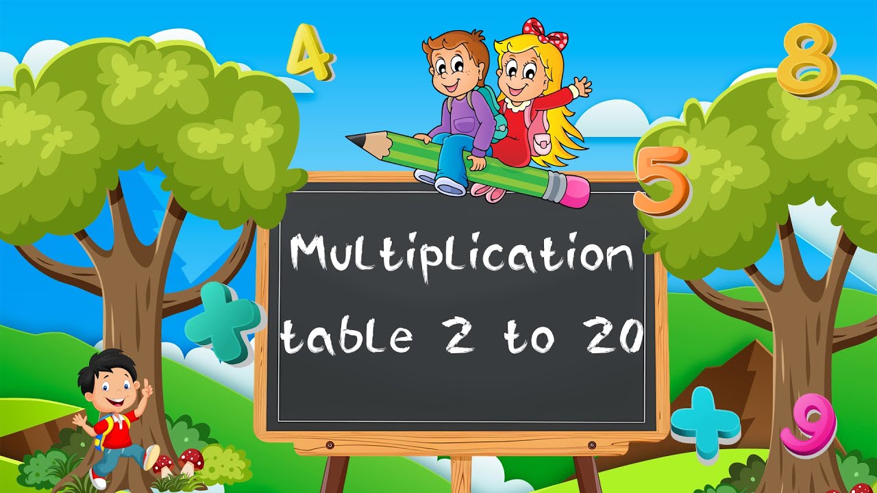 Table of 2 to 20 | multiplication table of 2 to 20| Happy kids and ...