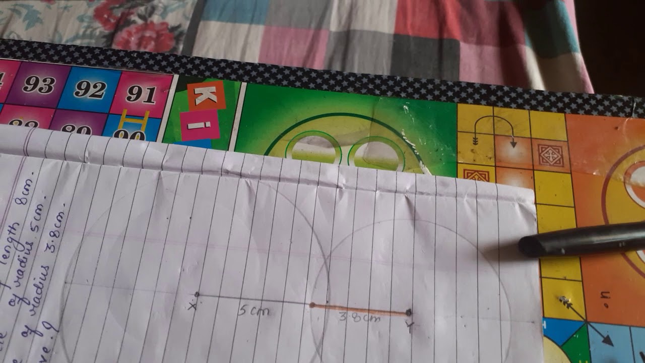 Construction of circles on line segment part 2 - YouTube