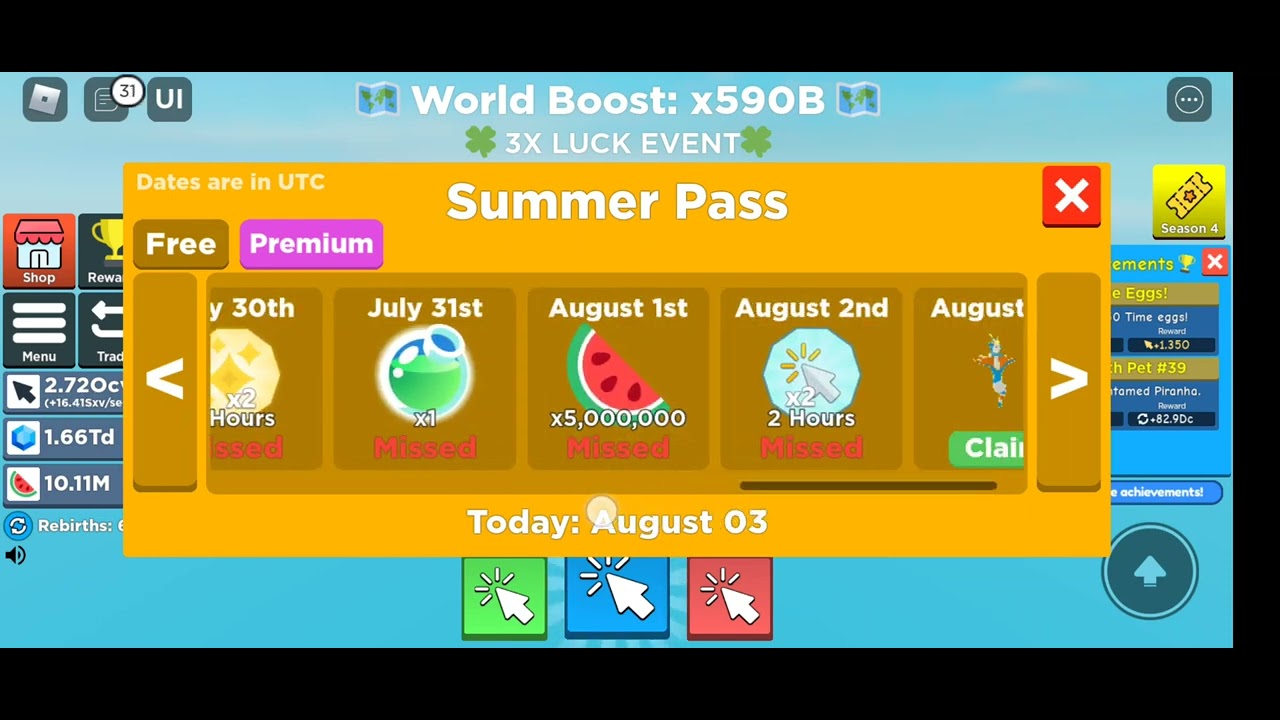 Clicker Simulator All Rebirth Shop Rewards Showcase - YouTube