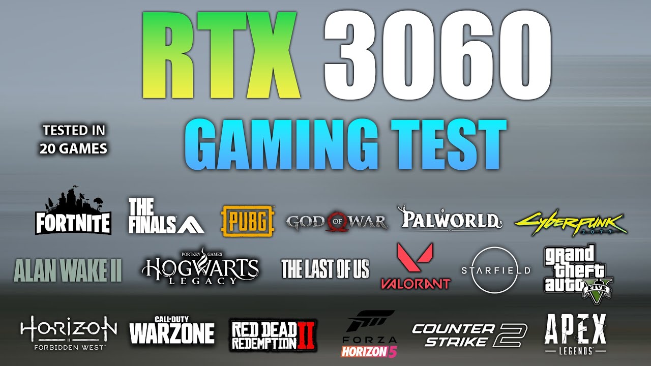 RTX 3060 : Test in 20 Games - RTX 3060 OC Gaming Test - YouTube