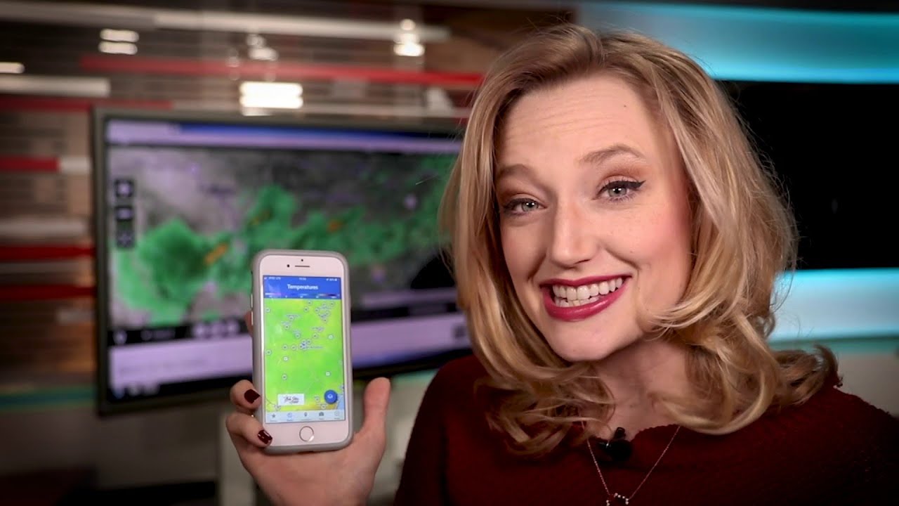Sarah Spivey shows off the new interactive radar feature on the new ...