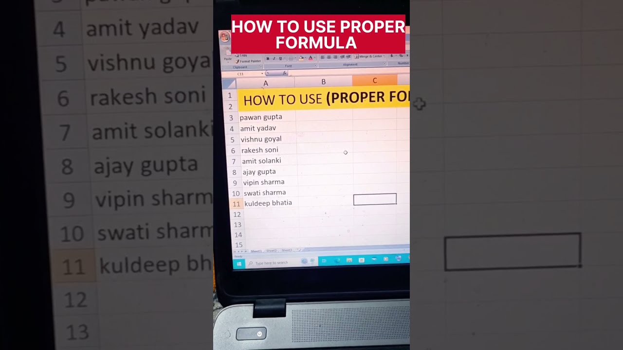 How To Use Proper Formula In Excel excel mcel exceltips How To Use Proper Formula In Excel excel mcel exceltips