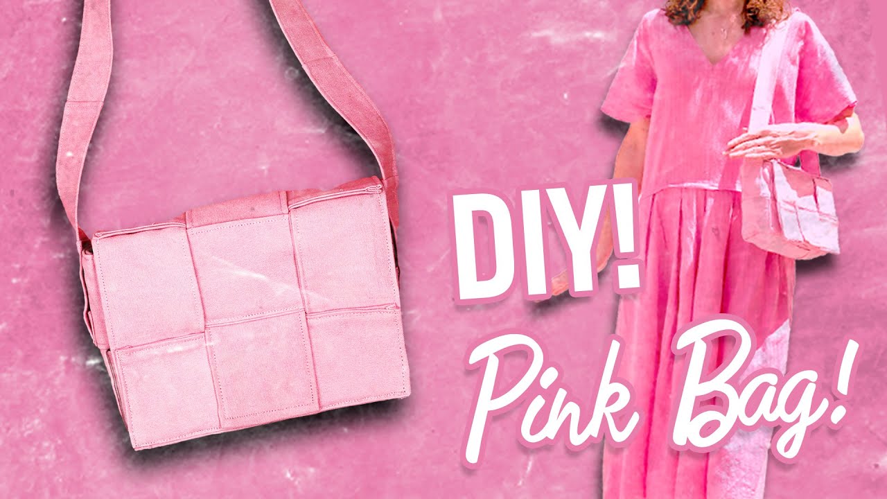 DIY Pink Bag 👛 - Inspired by Bottega Veneta ️ Tutorial ️ - YouTube