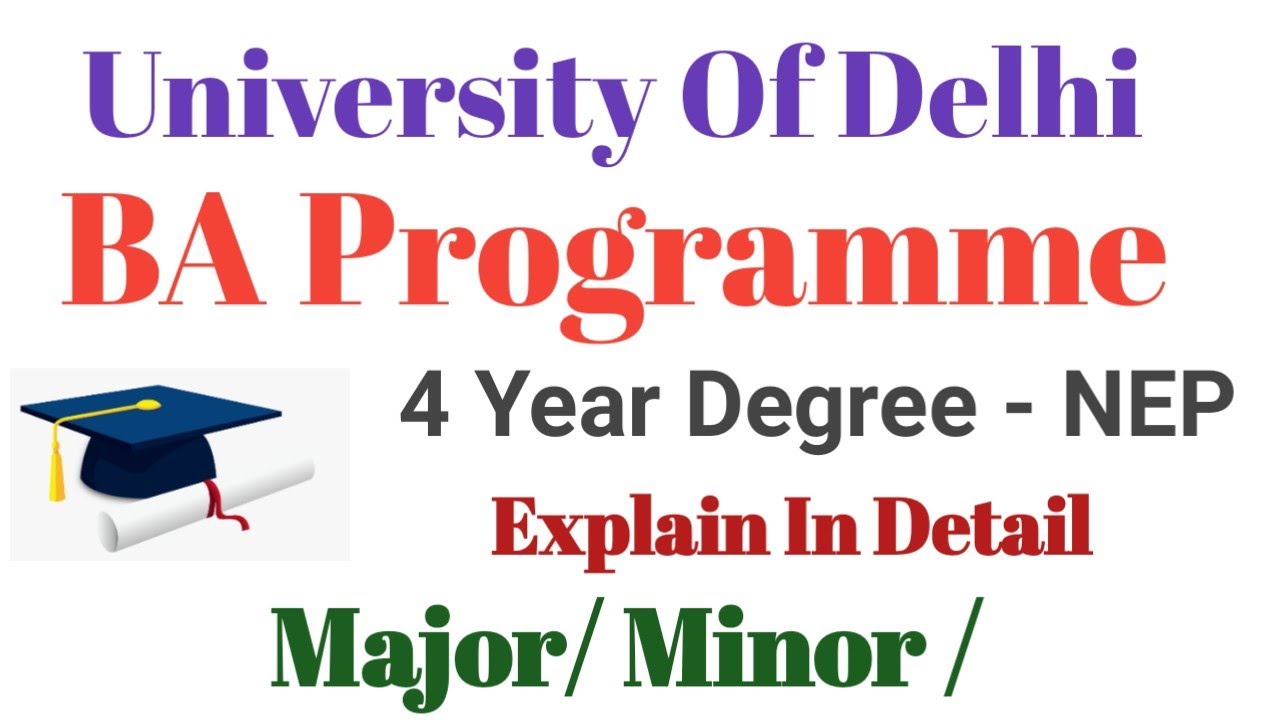 Delhi University BA PROG New NEP based Course Structure| 4 Year Degree ...
