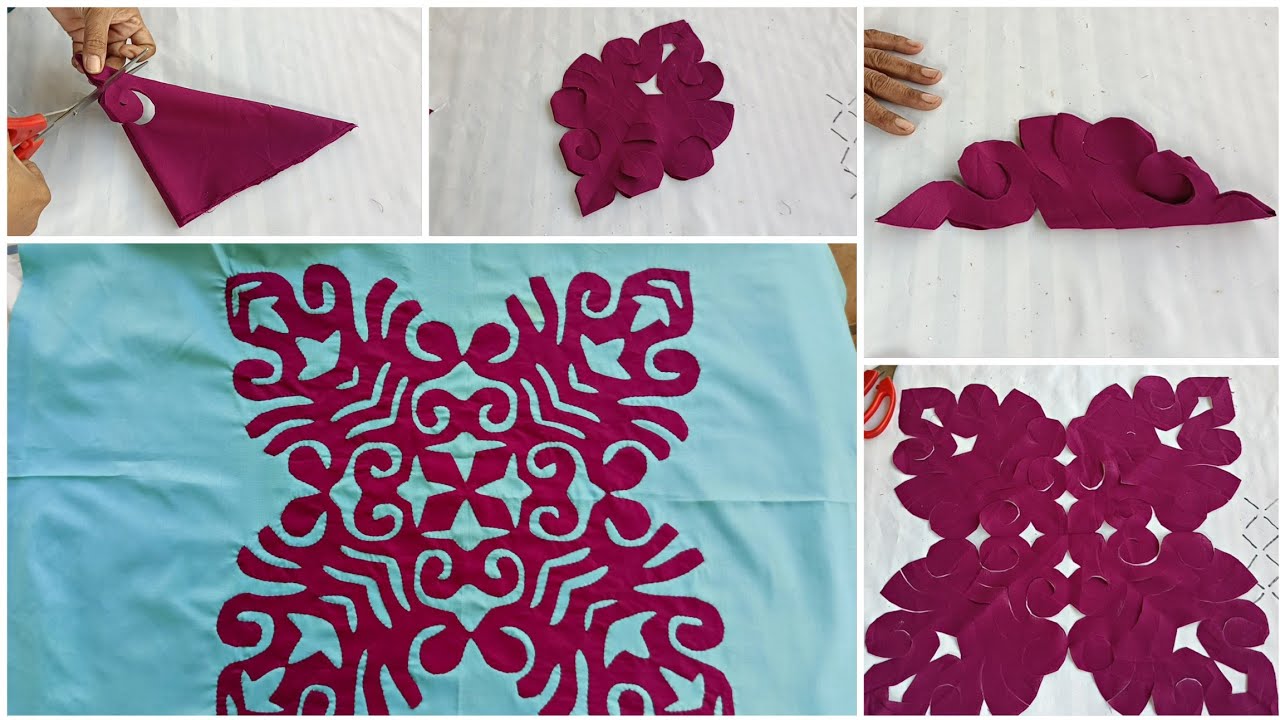 Aplic Dinning Table. Design Cutting & Stitch Work (Applique Sindhi's ...