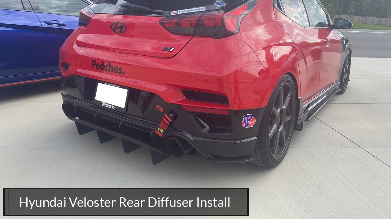 Hyundai Veloster Rear Diffuser Installation - YouTube