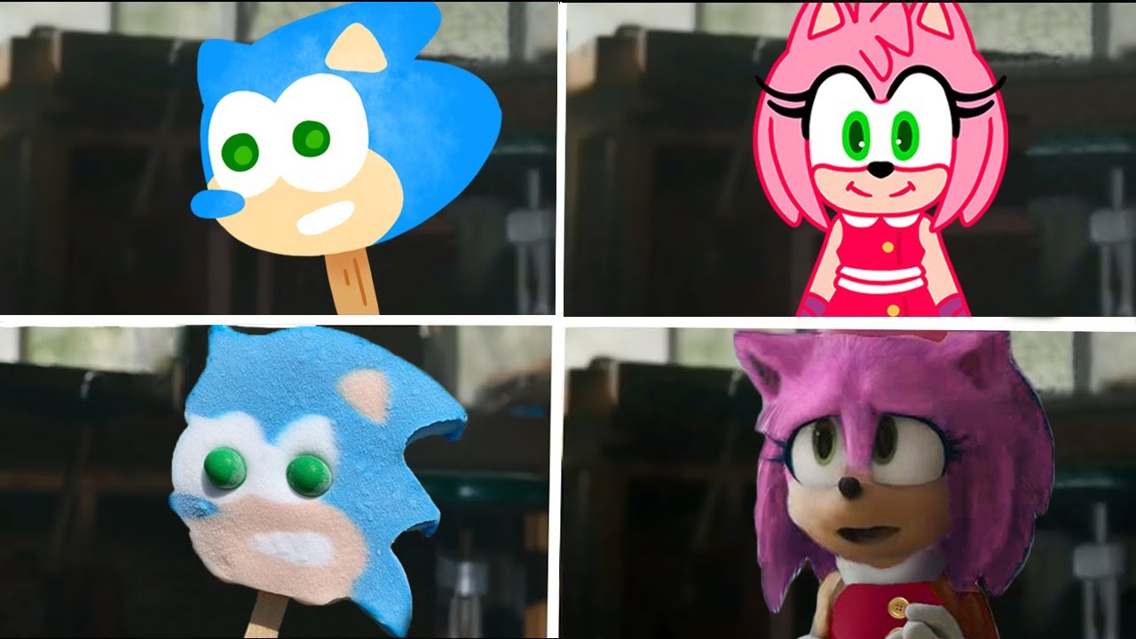 Sonic The Hedgehog Movie - Sonic Gumball Popsicle VS Amy Sonic Boom Uh ...