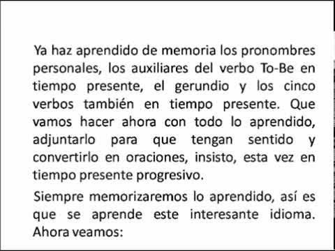 Gramática del Verbo To-Be tiempo Presente y Pasado - YouTube