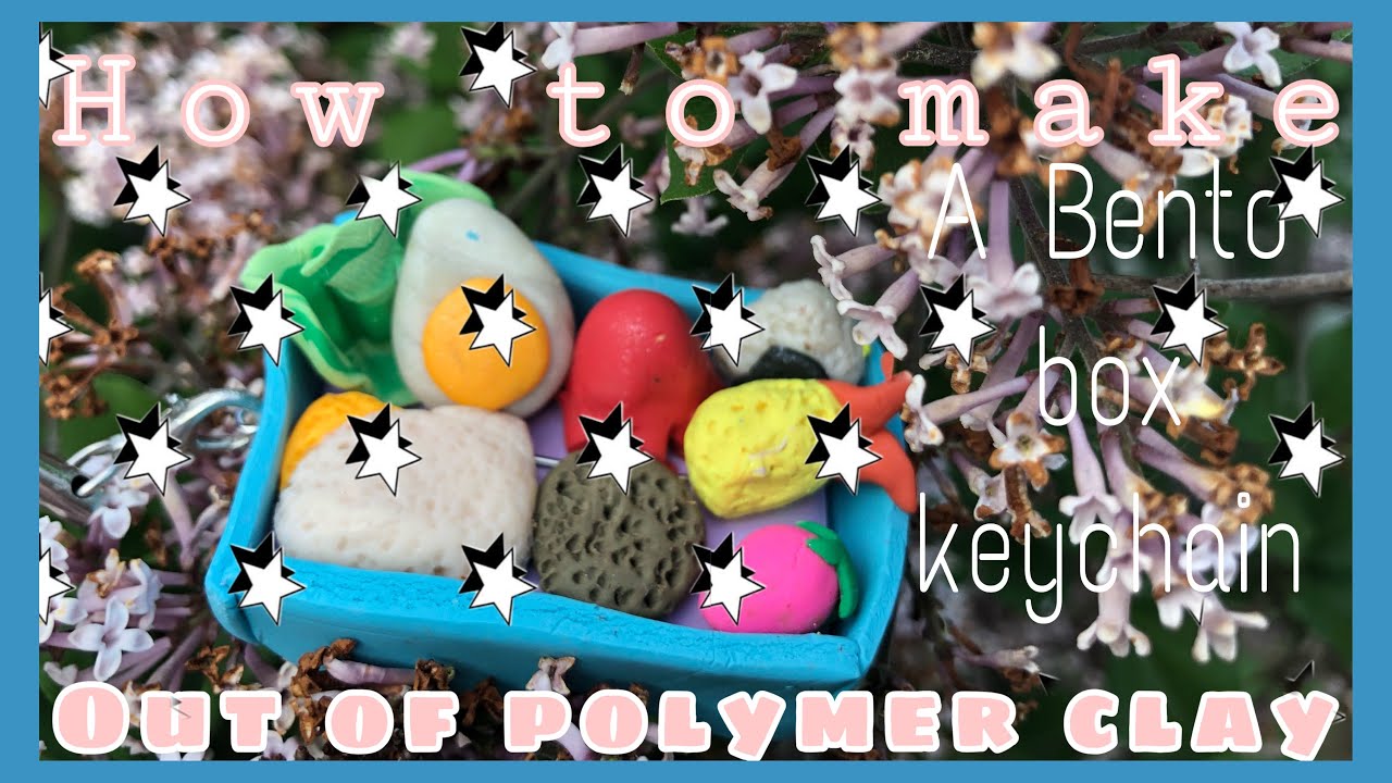 How to make a bento box keychain out of polymer clay - YouTube