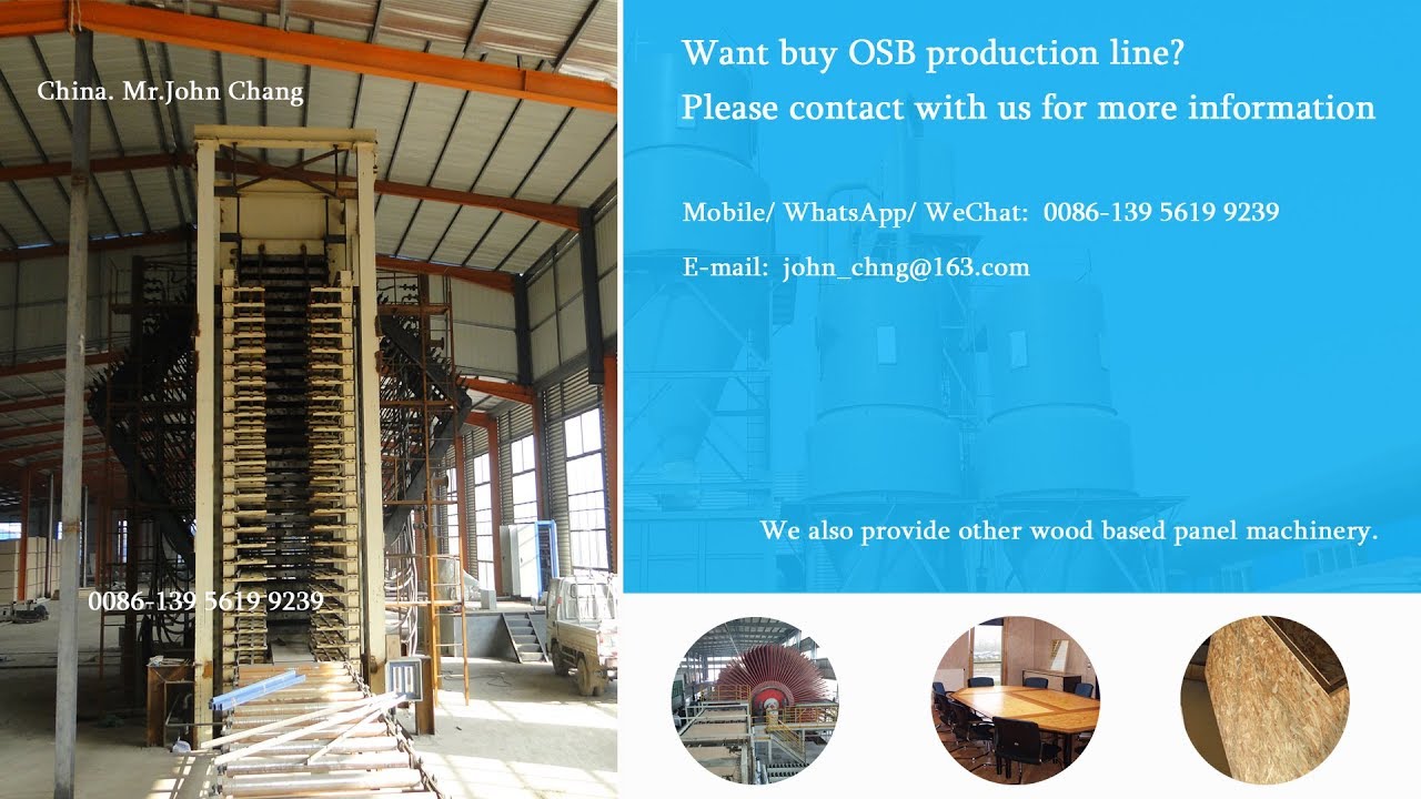 OSB board ( Oriented Strand Board ) production line, OSB making ...