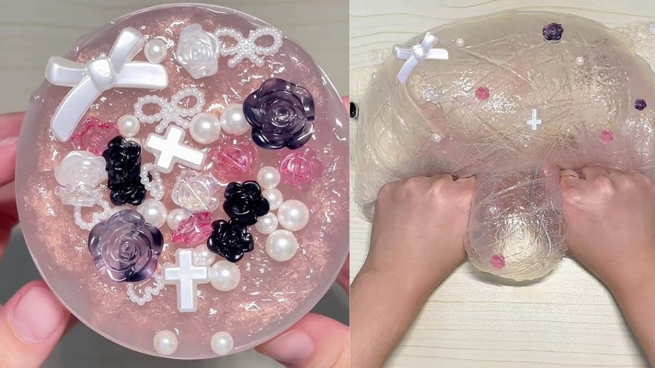 ASMR Slime|Dark rose giant slime#slime #asmr - YouTube