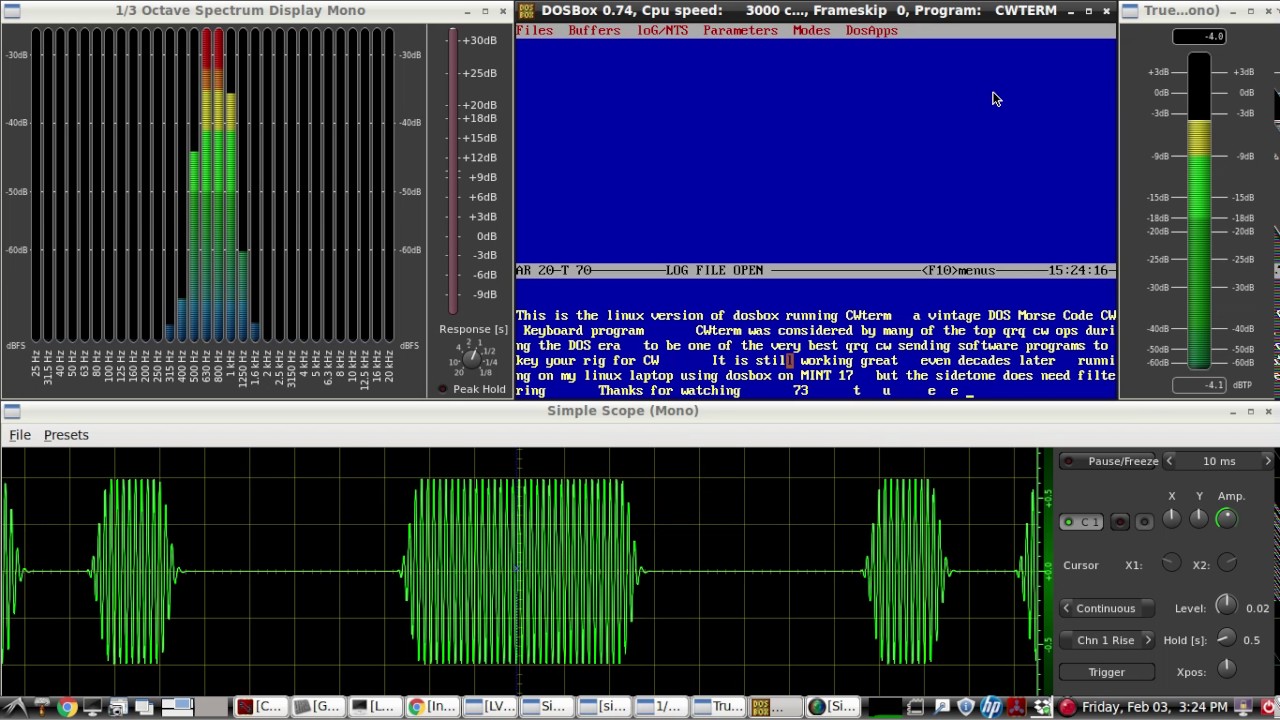 W1HKJ famous DOS Morse Code CW Keyboard program - CWTERM - running in ...