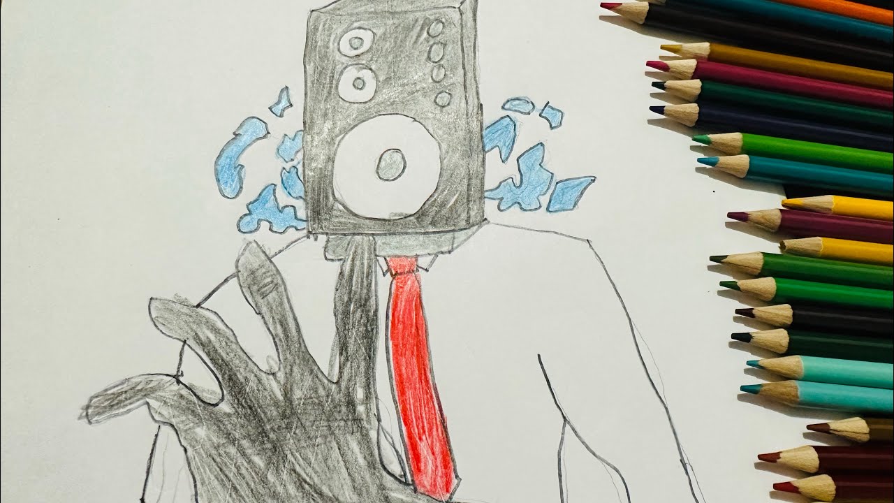 How to color in big controlled speaker man - YouTube