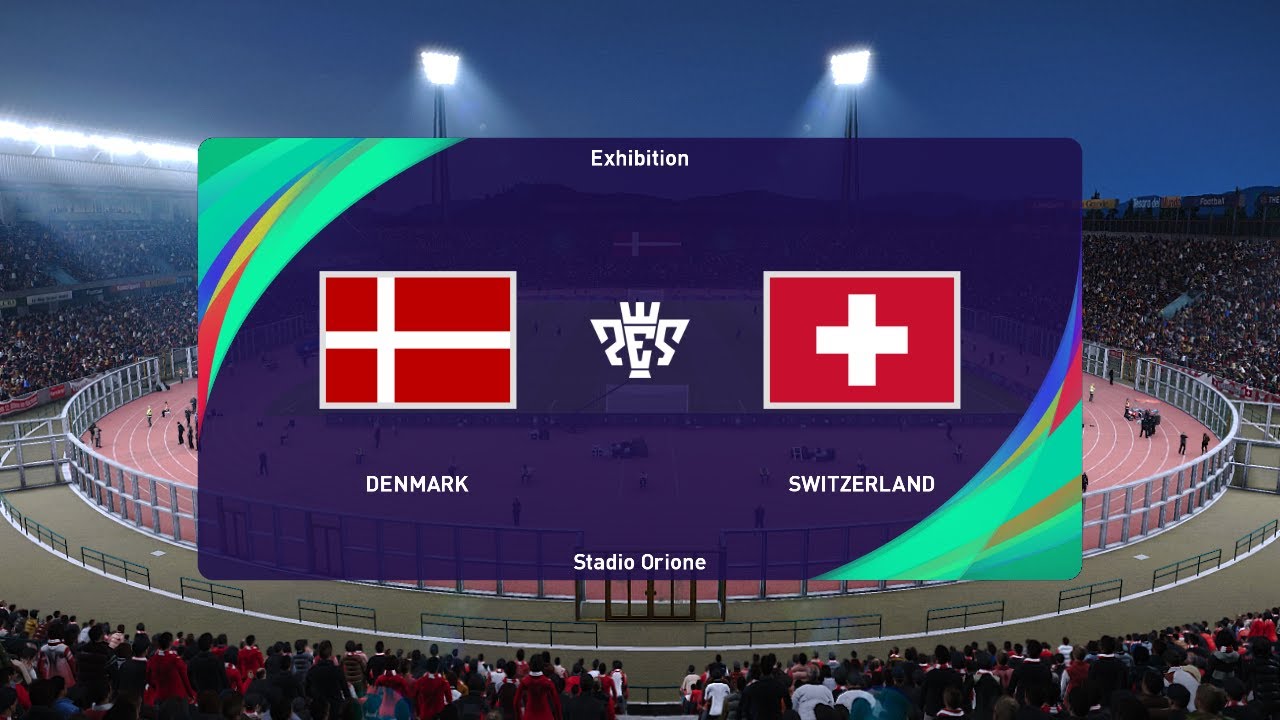 Denmark vs Switzerland (23/03/2024) International Friendly PES 2021 ...