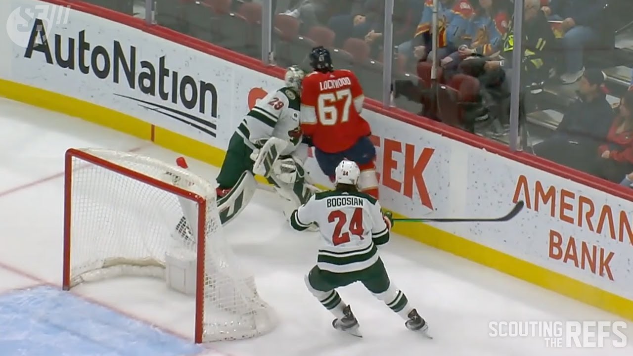 Panthers' Lockwood Suspended Three Games for Goaltender Interference on Wild's Fleury - YouTube