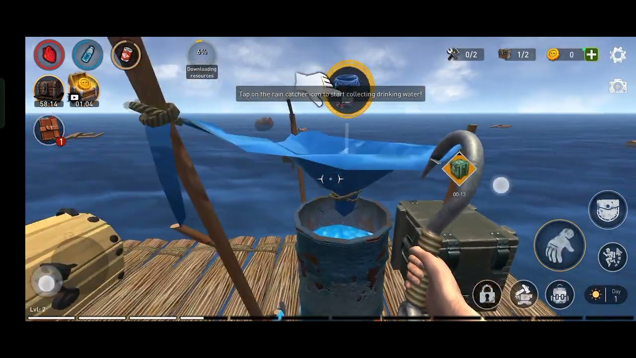Part1 dari game raft mobile🤣🤣-Raft survival... - YouTube