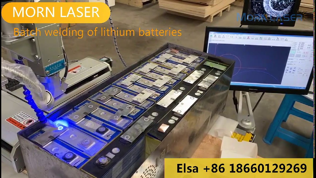Batch laser welding of Li-Ion batteries - YouTube