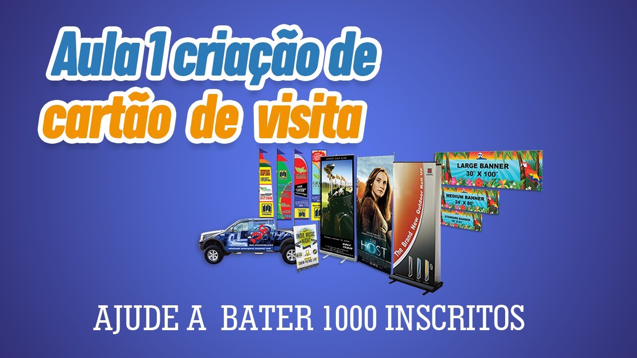 Aula 1 como montar um cartão de vista no corel Draw - YouTube