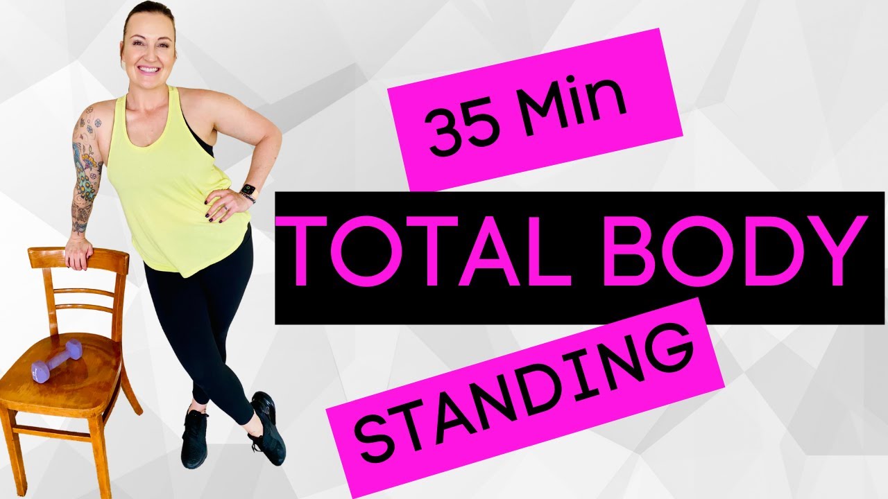 STANDING & SEATED TOTAL BODY: 35 Min At Home Full Body Workout, Low ...