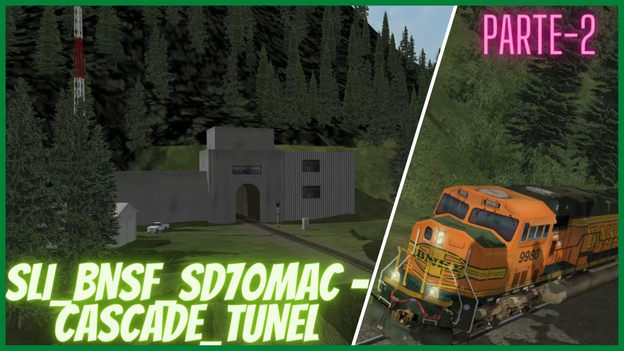 OPEN RAILS - CASCADE TUNEL STEVENS PASS! TREM DE CARVÃO SD70MAC! PARTE ...