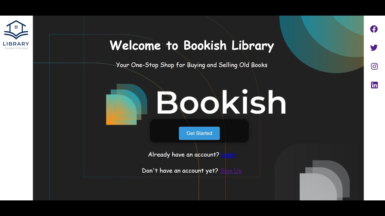 BOOKISH LIBRARY A FULL STACK WEB APPLICATION OF TO EXCHANGE BOOKS - YouTube