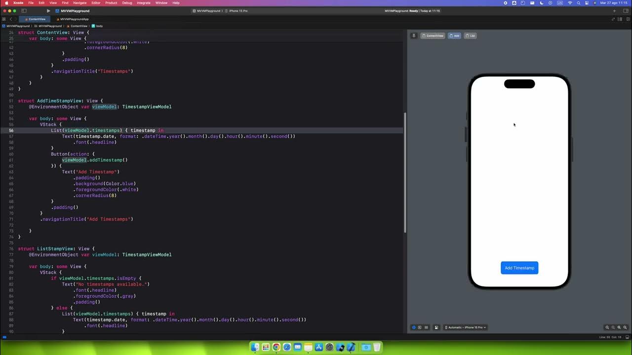 Share data with ViewModel SwiftUI EnvironmentObject - YouTube
