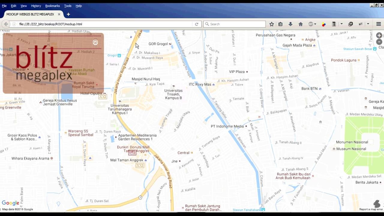 Mockup WebGIS Blitz Megaplex - YouTube