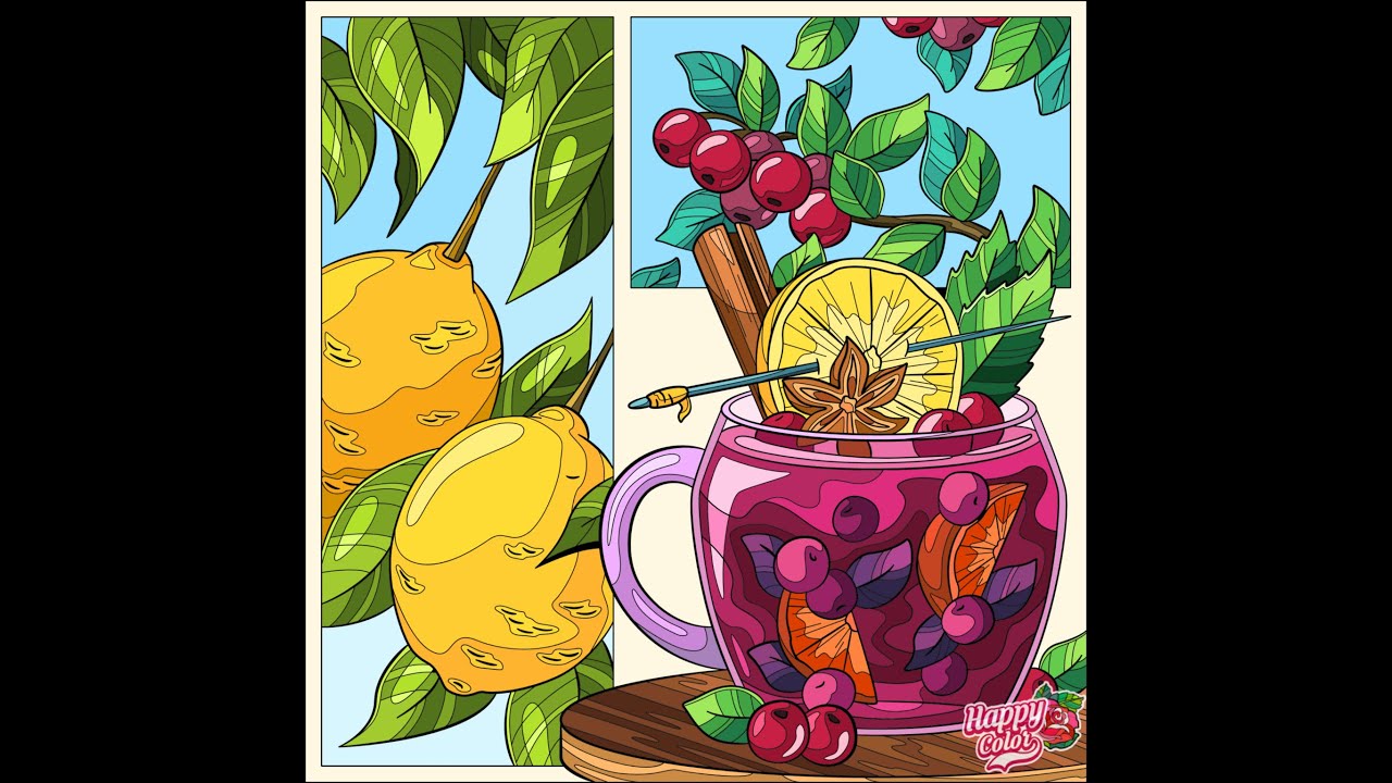 Happy Color Paint by Numbers app Color with me Summer Coctails # ...