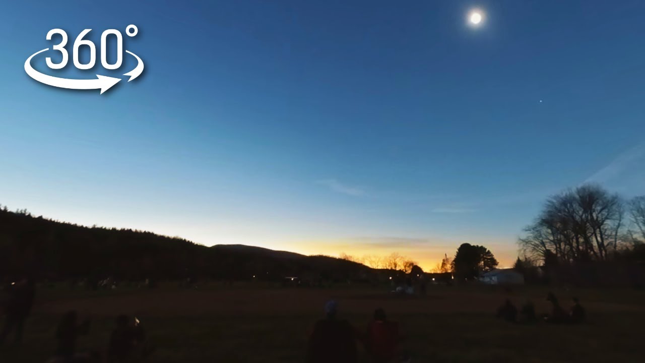360º Total Solar Eclipse Experience 6K - Colebrook, New Hampshire 2024 | Immersive VR Footage ...