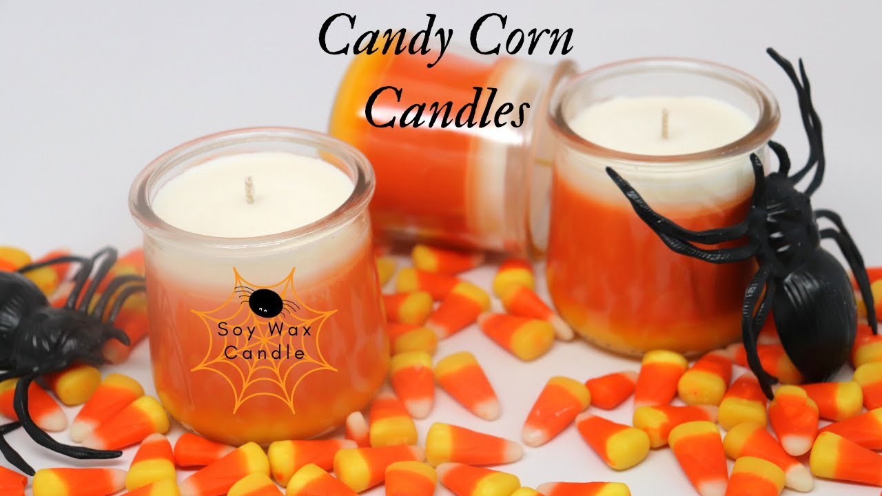 🎃 Candy Corn Soy Wax Candle 🎃 - YouTube