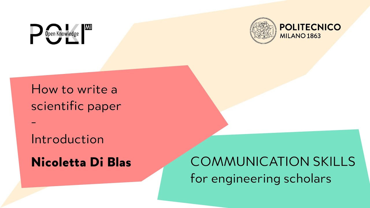 How to write a scientific paper: introduction (Nicoletta Di Blas) - YouTube