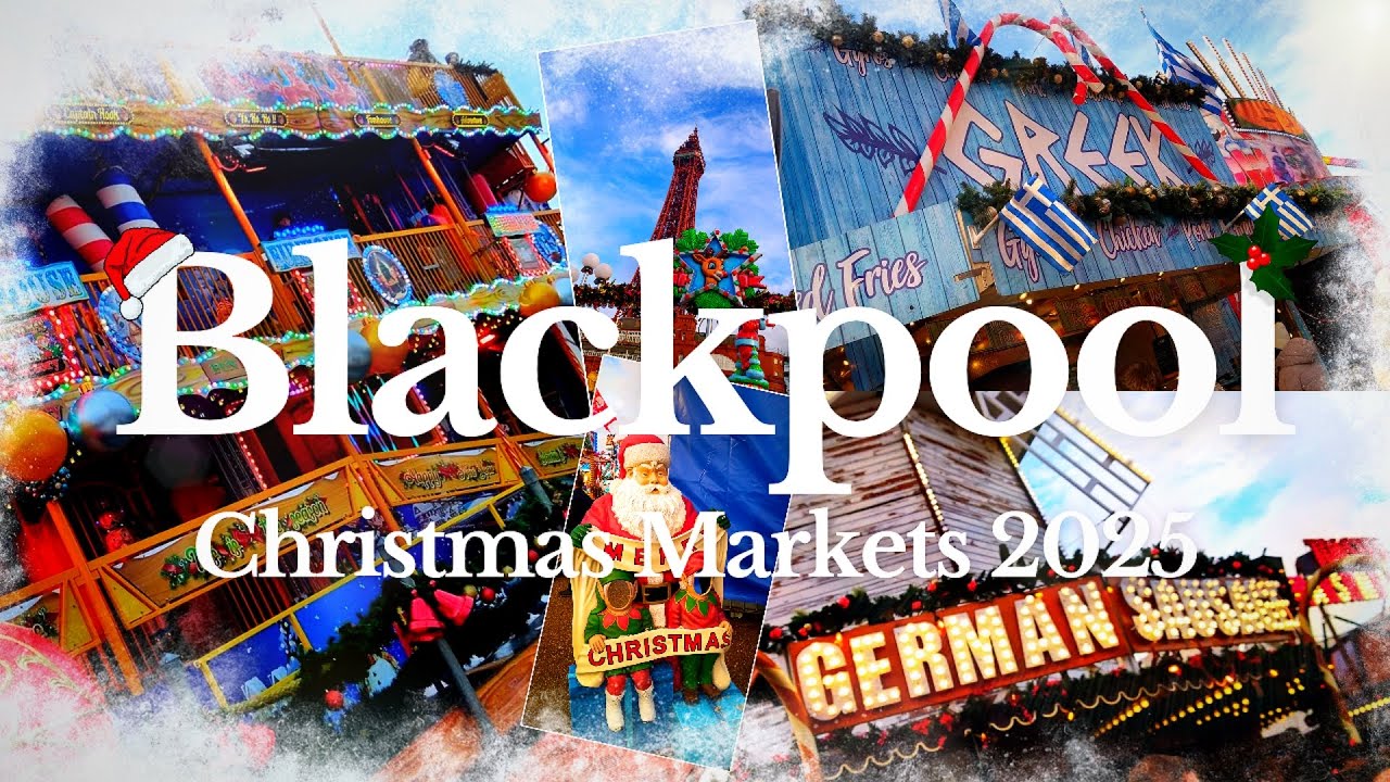 Blackpool Christmas By The Sea 2025! Full Walkthrough Festive Cabins ...