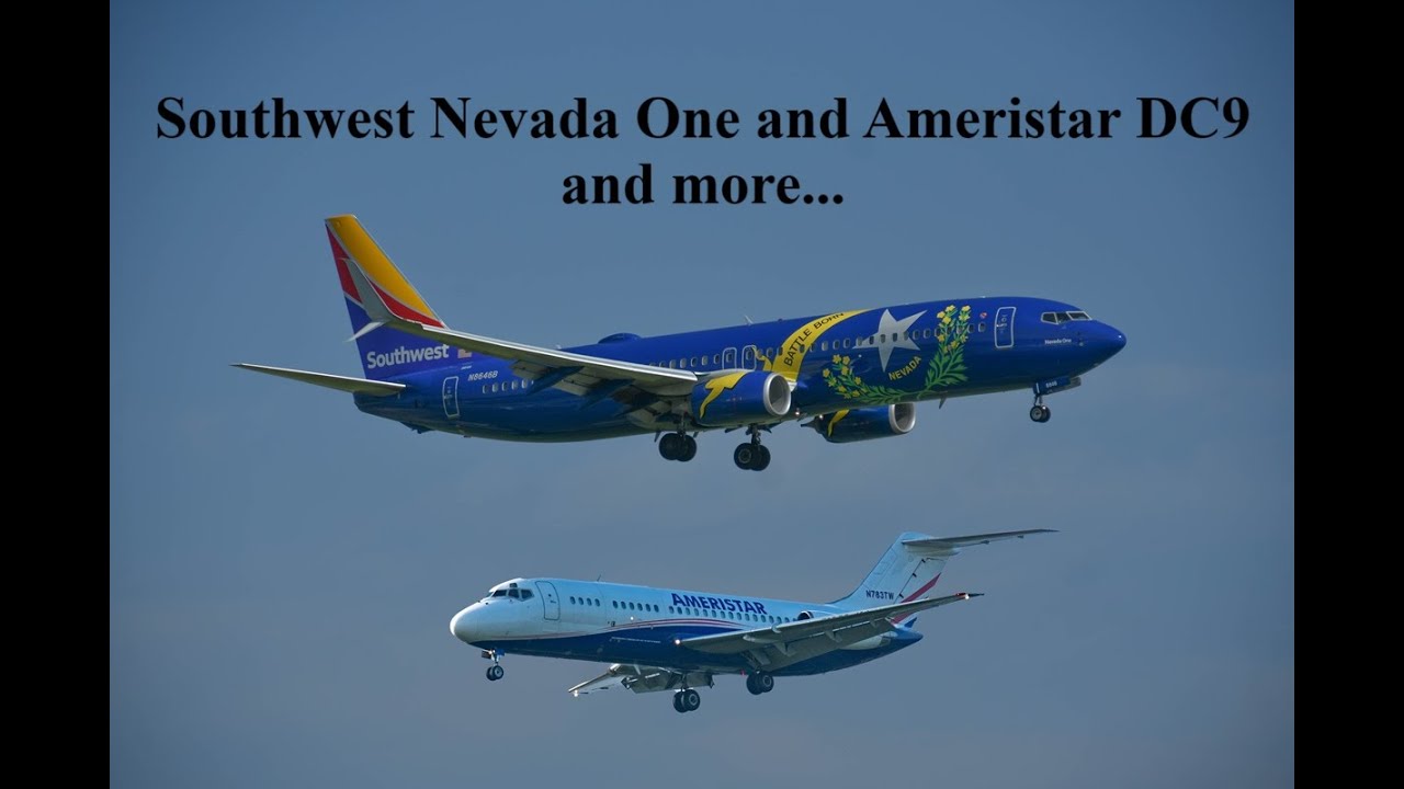 25 minutes of 4K Plane Spotting ft Southwest Nevada One and Ameristar ...