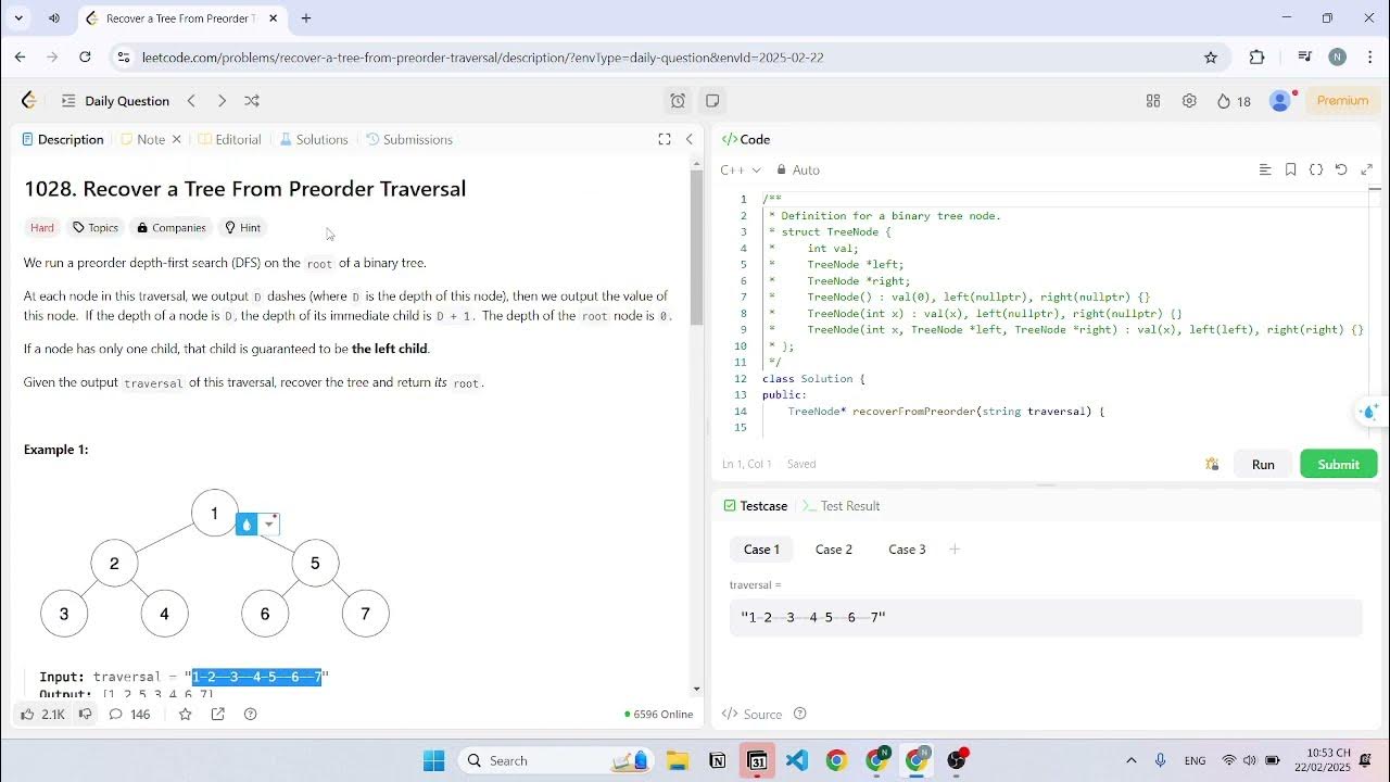 Chinh Phục LeetCode – Day 19: (Hard) Khôi phục cây khi biết thứ tự preOrder Traversal (1028 ...
