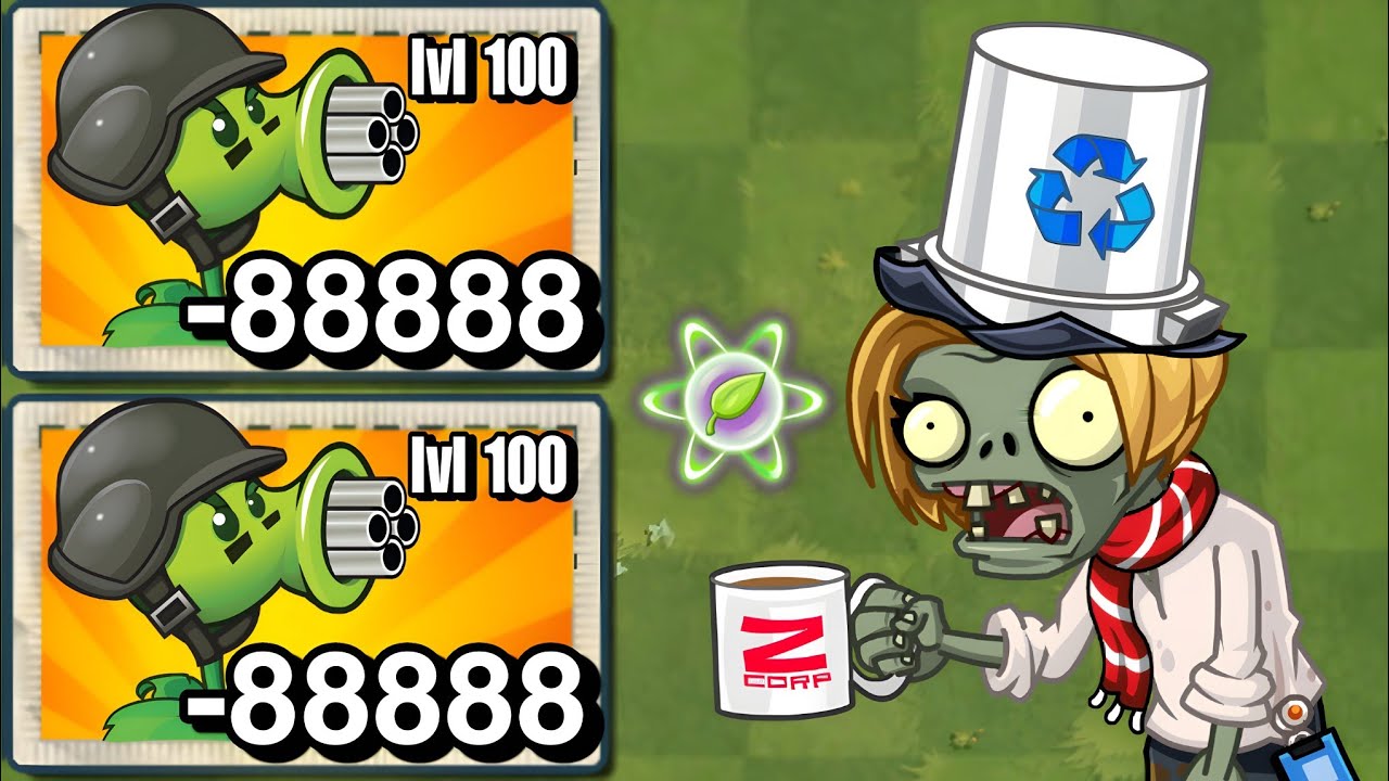 Pvz2 Tournament - Every Plant with 5 plant food vs Z corp Bucket Head ...