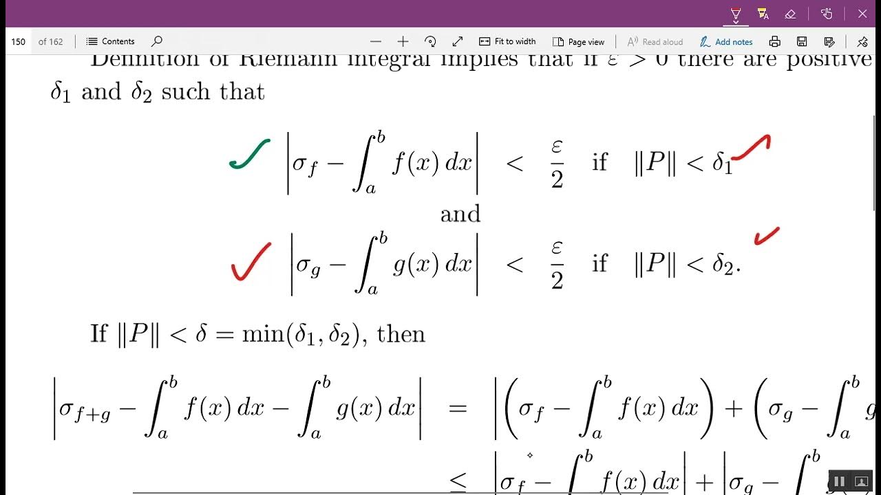 Sum of two Integrable functions is Integrable - YouTube