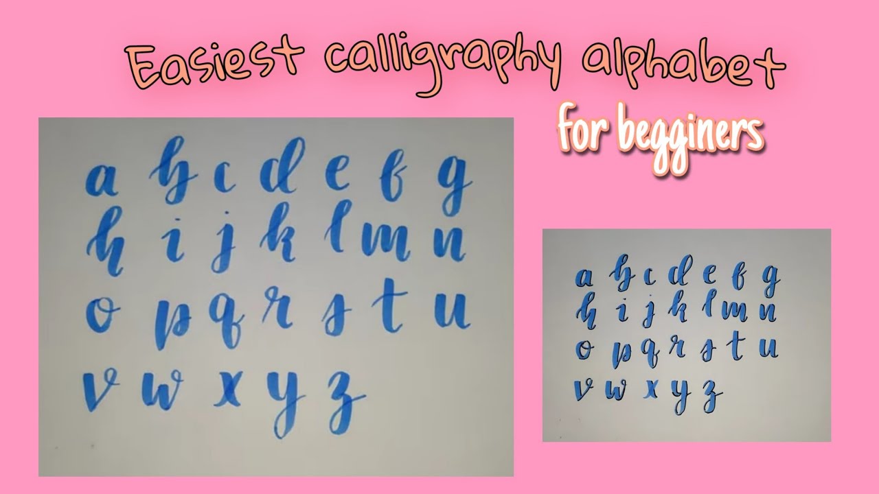 CALLIGRAPHY ALPHABET PINAKA MADALING SUNDAN PARA SA BEGINNERS | SAMARA ...