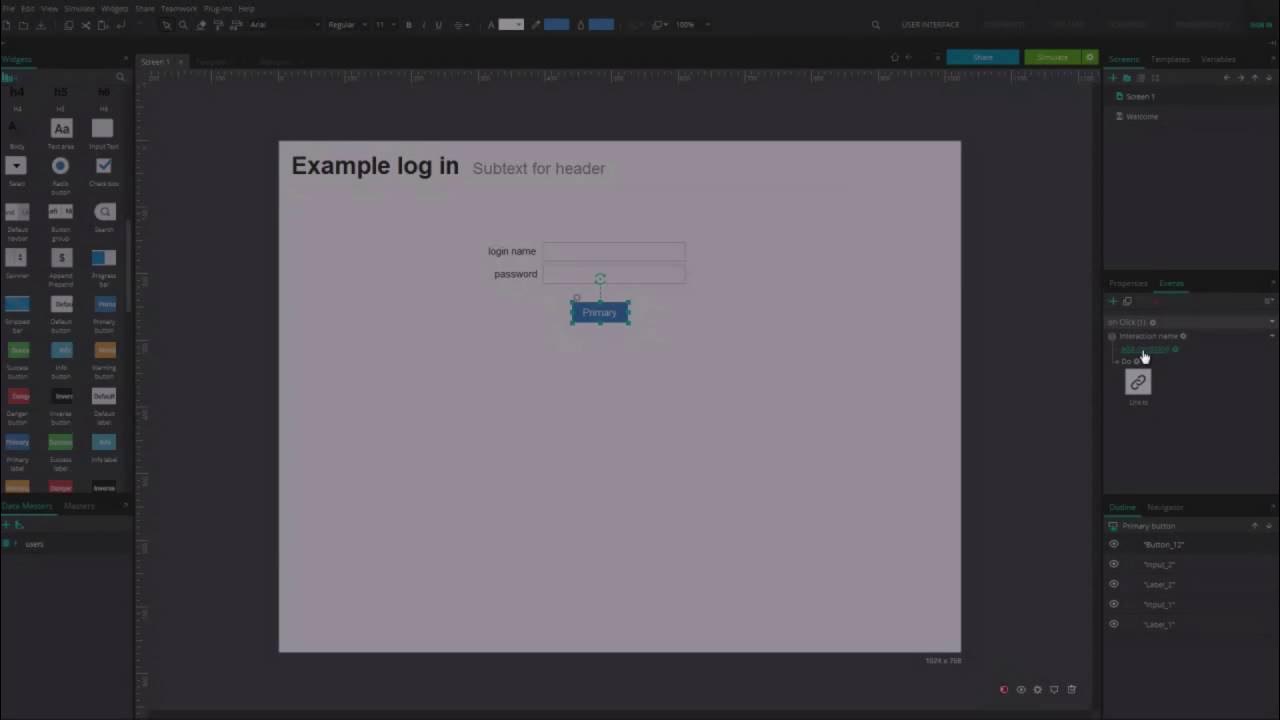 How to create a login form in your web and mobile wireframes - YouTube