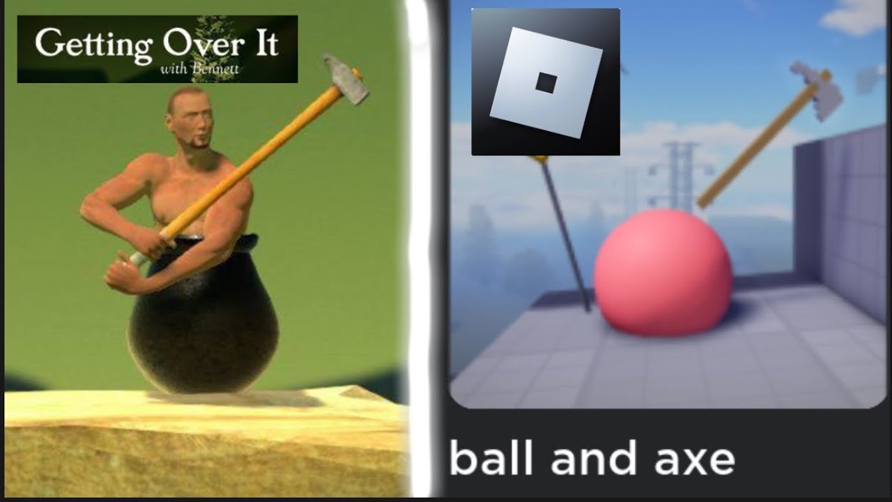 Getting Over It Ama Roblox da! | Ball and axe | Roblox - YouTube