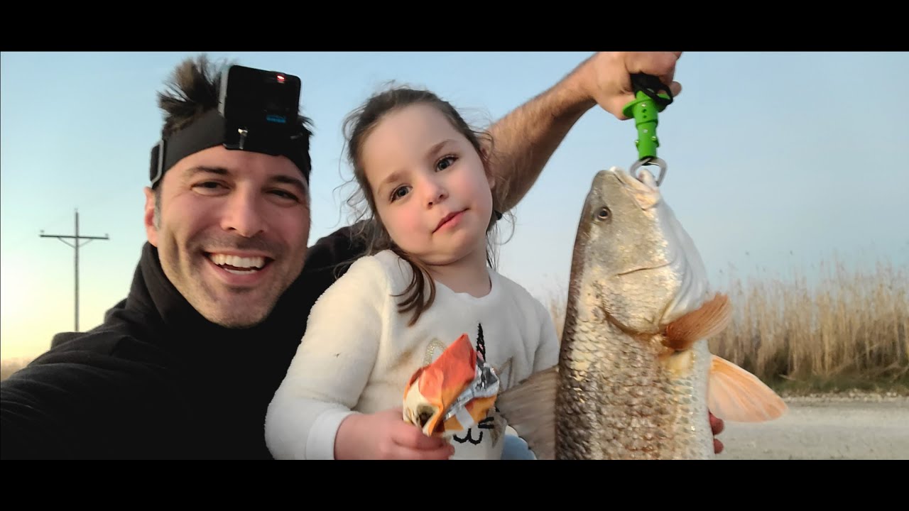 Daddy daughter Redfish Slaughter {Catch Clean Cook} - YouTube