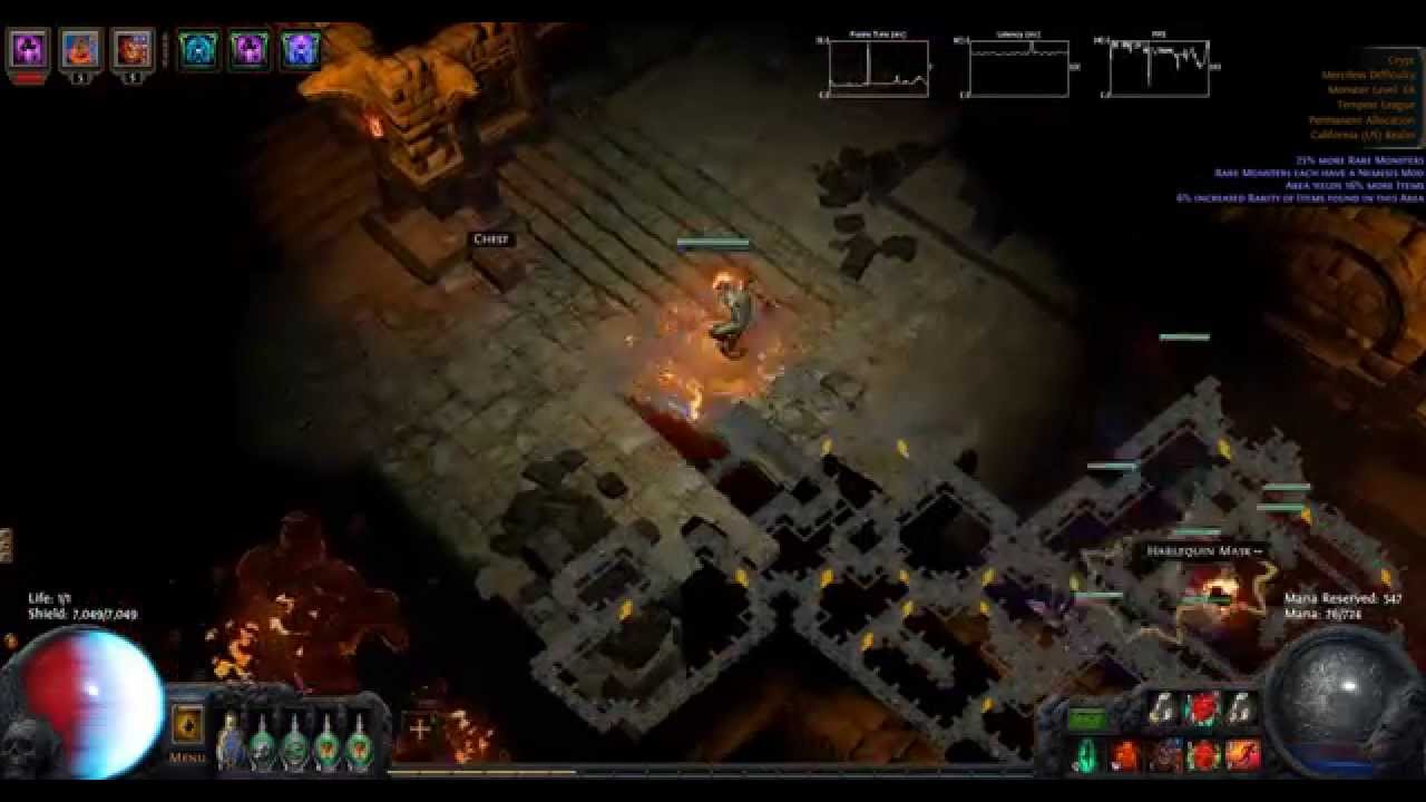Path of Exile: CI SRS Witch Crypt Map [Tempest] - YouTube