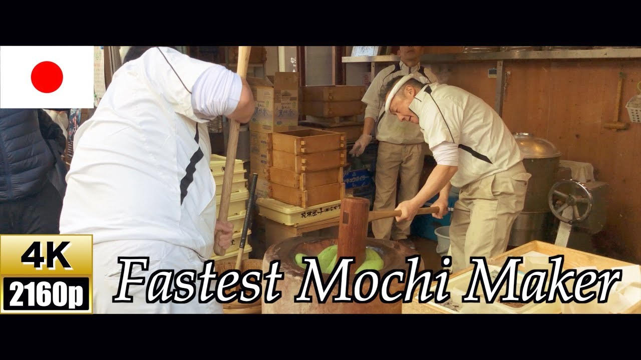 【4K】Fastest Mochi Maker in Japan【Japanese street food】【Nakatanido】【Nara ...