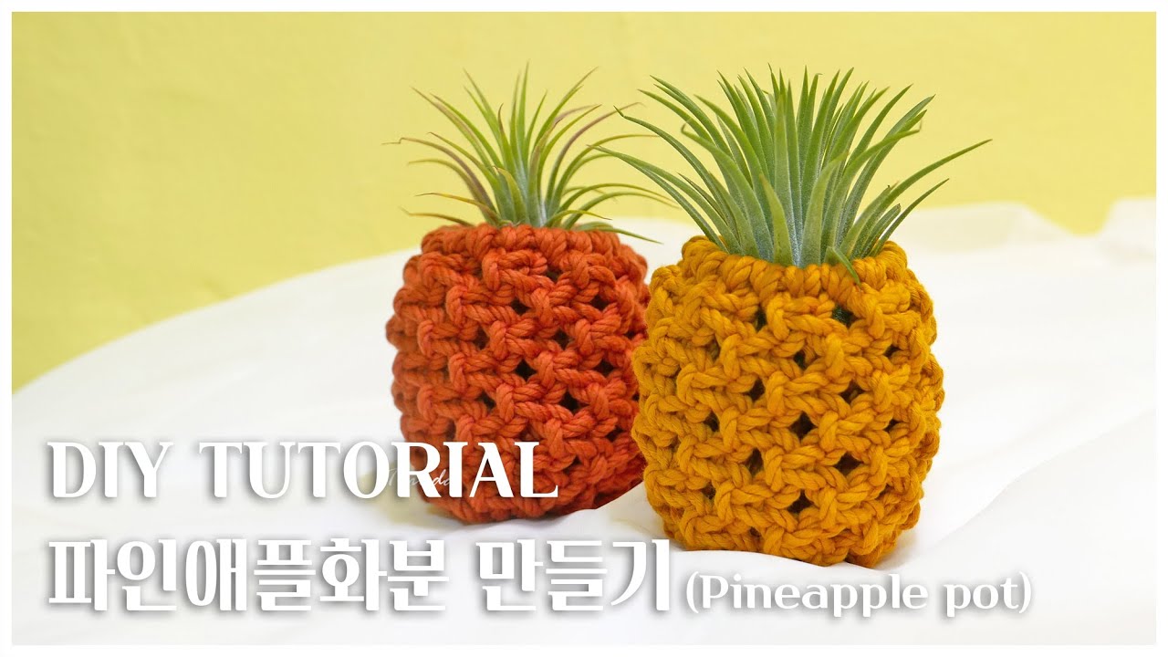 [틔우다작업실 #22 ENG SUB] 파인애플화분 만들기 / Pineapple Pot Tutorial - YouTube