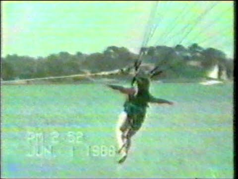 lady dragged on the beach-parasailing fail - YouTube